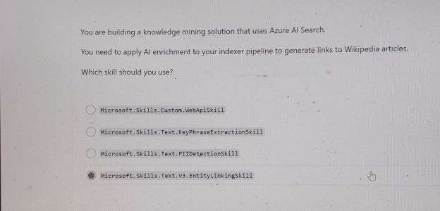 You are building a knowledge mining solution | StudyX