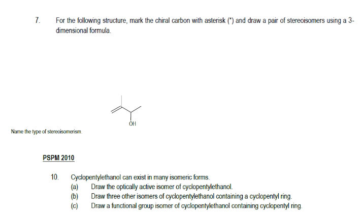 7 For the following structure mark the | StudyX