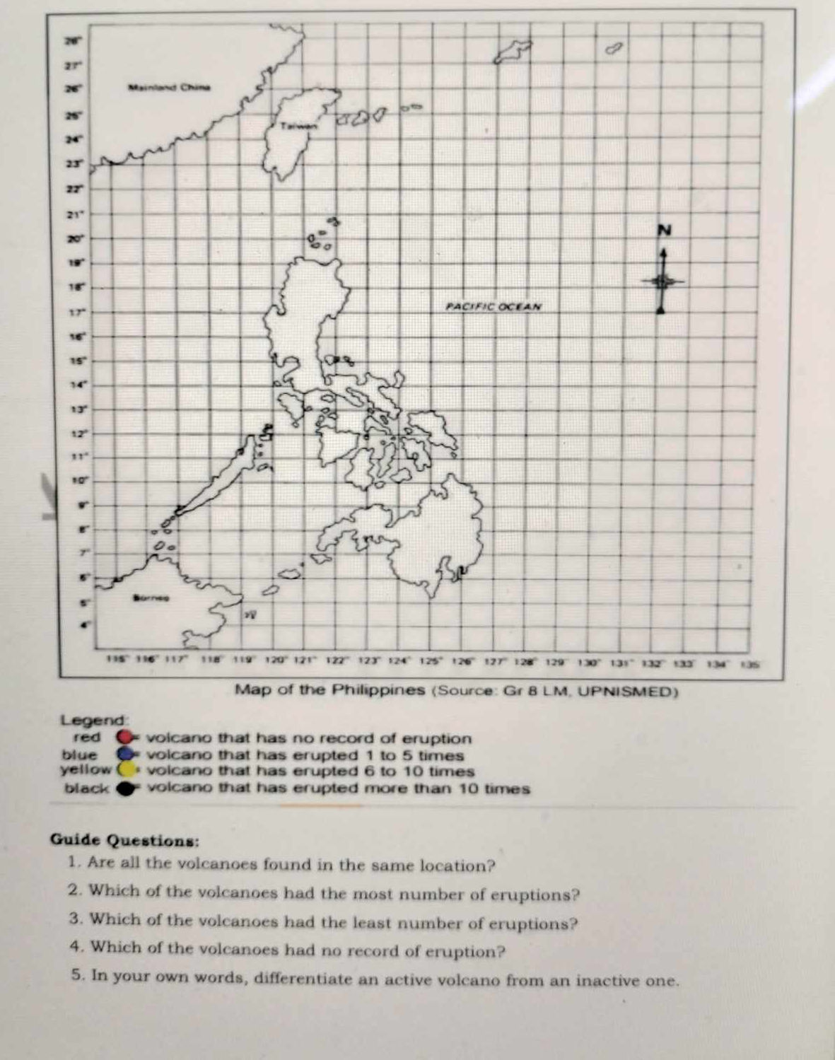 Map of the Philippines (Source Gr 8 LM | StudyX