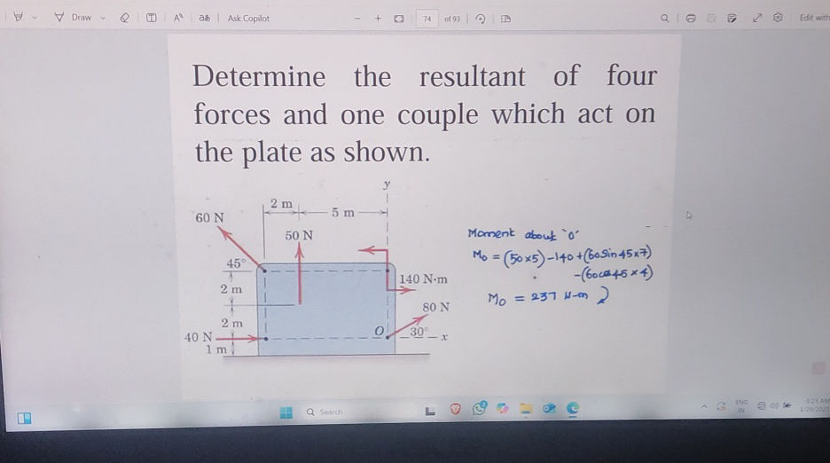 Determine the resultant of four forces and | StudyX