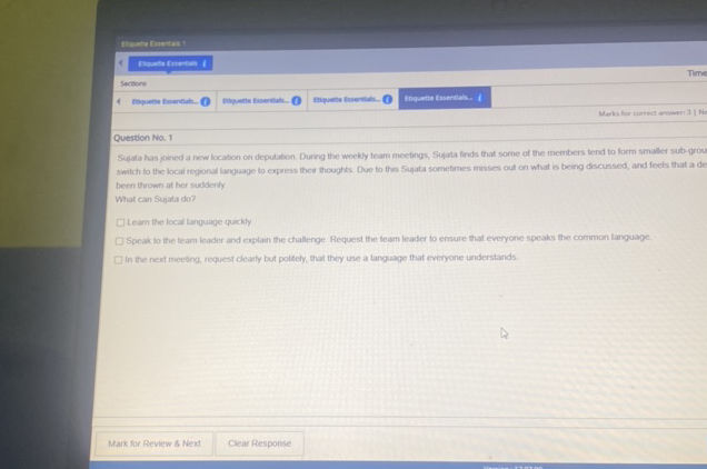 Question No 1 Sugata has joined a new | StudyX