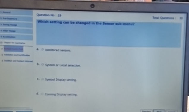 Question No 26 Which setting can be changed | StudyX