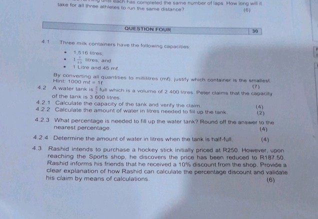 41 Three milk containers have the following | StudyX