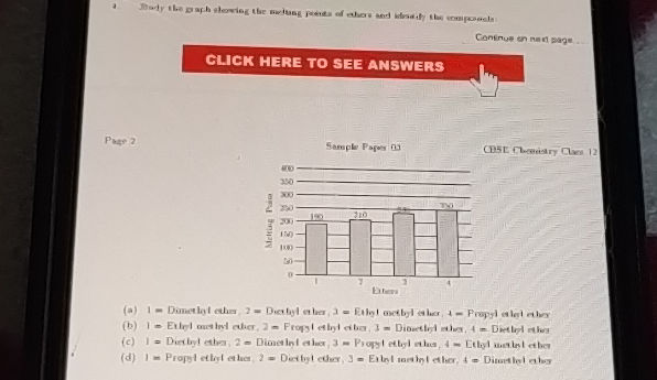 Study the graph showing the melting points | StudyX