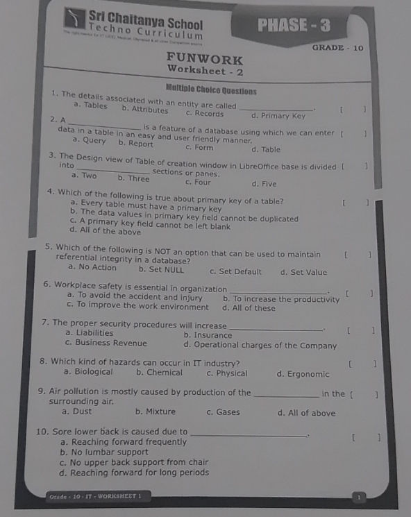 Multiple Choice Questions 1 The details | StudyX