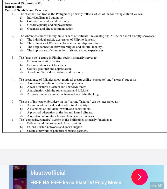 Assessment (Summative 3) Instructions | StudyX