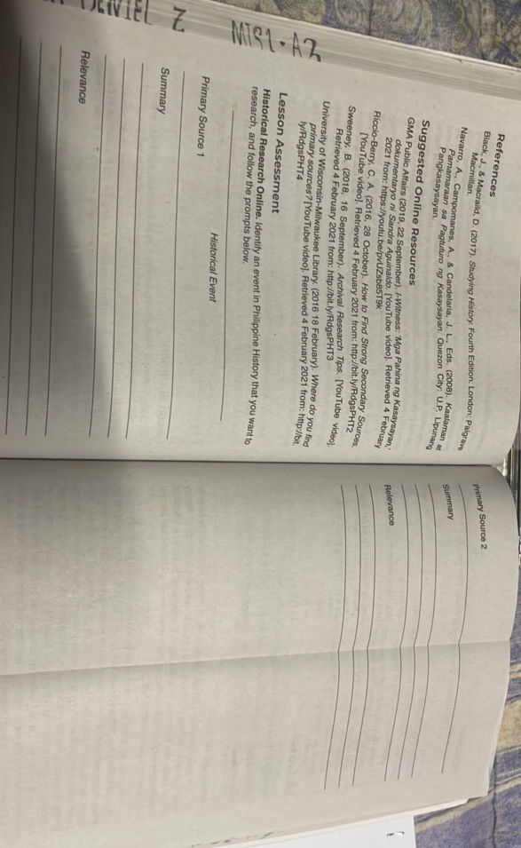 Lesson Assessment Historical Research Online | StudyX