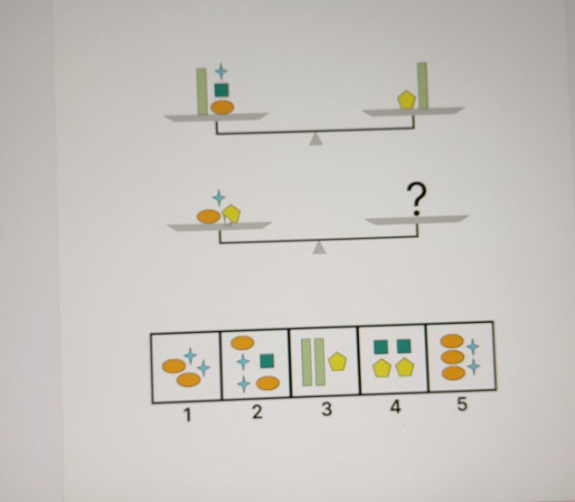 The image contains a balance scale puzzle | StudyX
