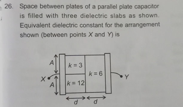 26 Space between plates of a parallel plate | StudyX