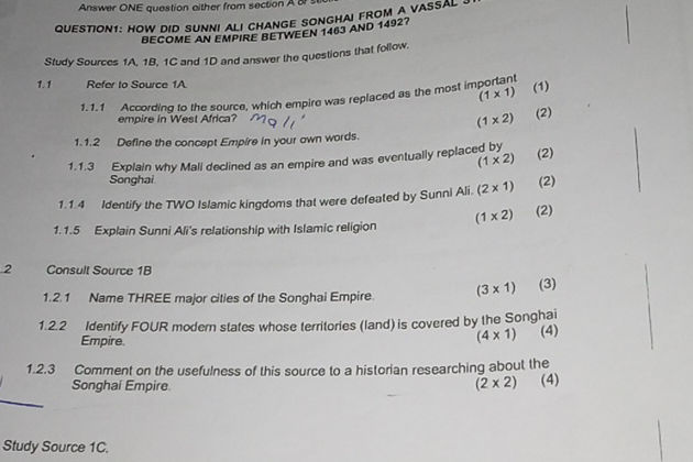 Answer ONE question either from section A or | StudyX