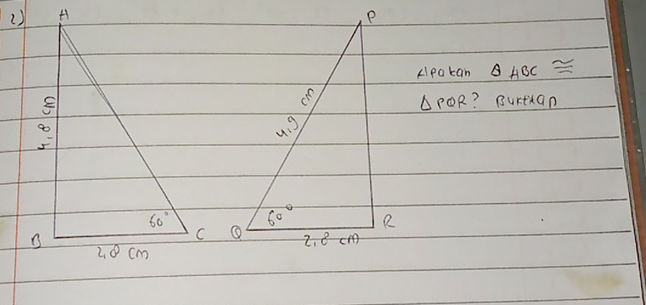2) Given two triangles Triangle ABC with AB | StudyX