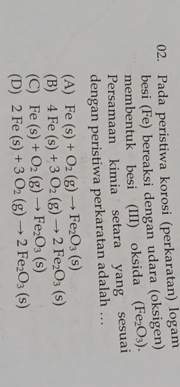 02 Pada peristiwa korosi (perkaratan) logam | StudyX