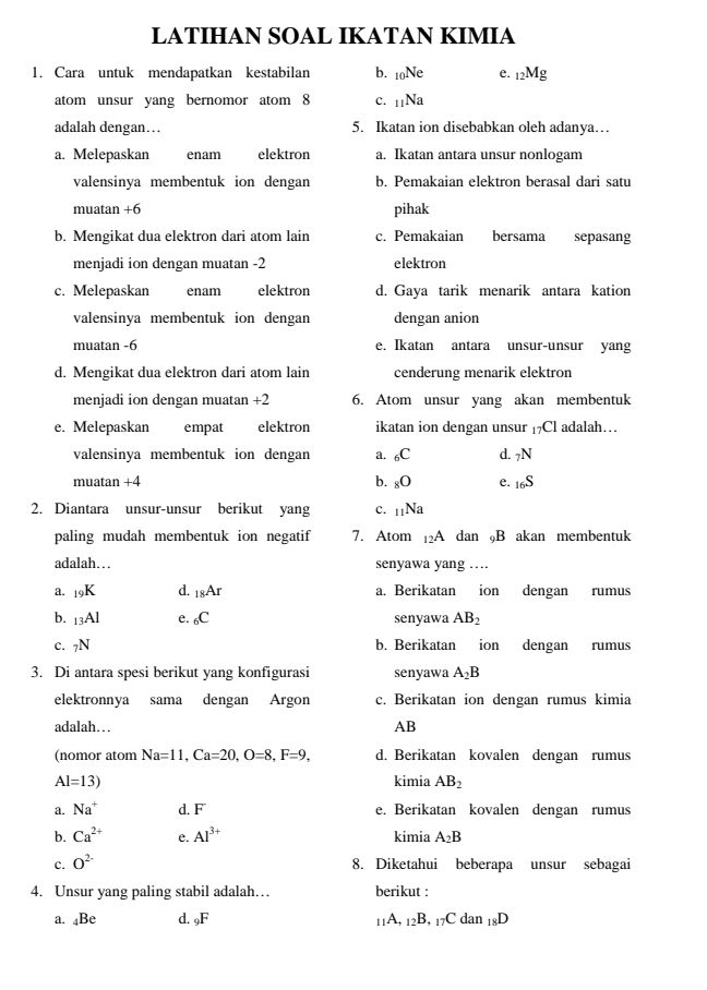 LATIHAN SOAL IKA 1 Cara untuk mendapatkan | StudyX