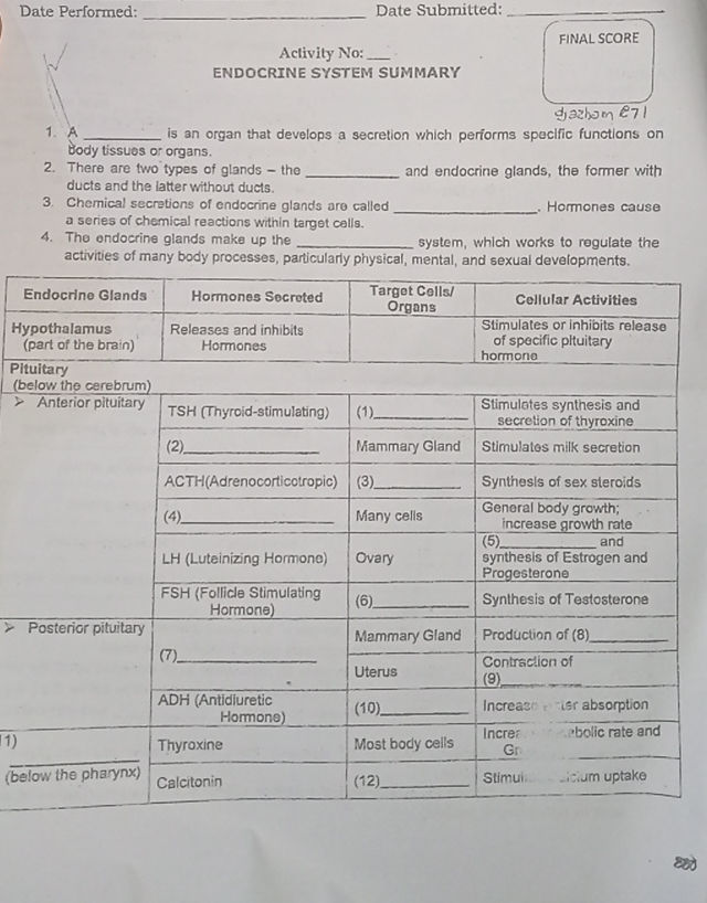1 A is an organ that develops a secretion | StudyX