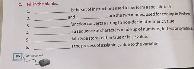 C Fill in the blanks 1 is the set of | StudyX