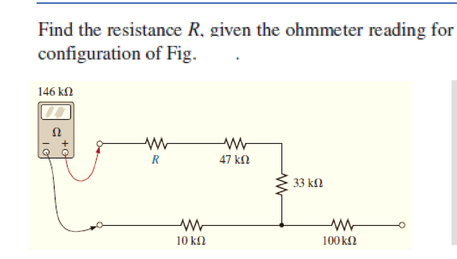 Find the resistance R given the ohmmeter | StudyX