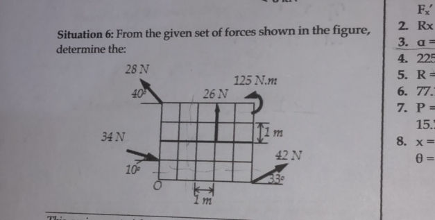 Situation 6 From the given set of forces | StudyX