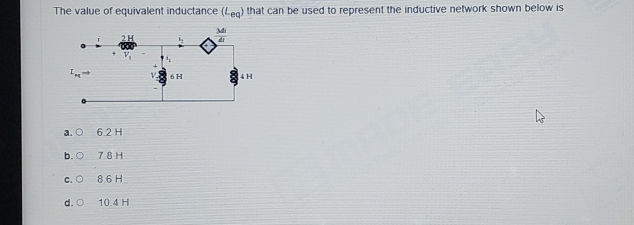 The value of equivalent inductance (Leq) | StudyX
