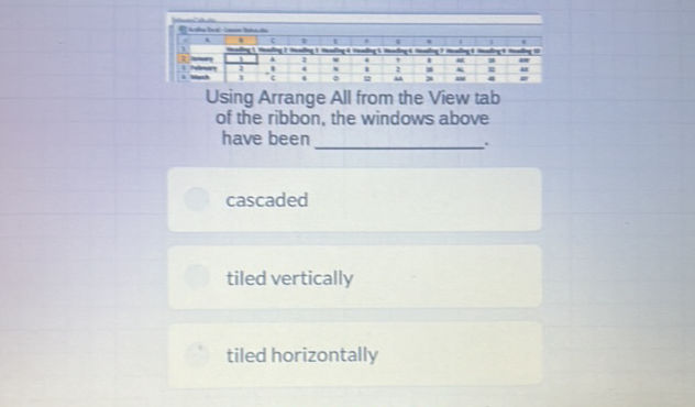Using Arrange All from the View tab of the | StudyX