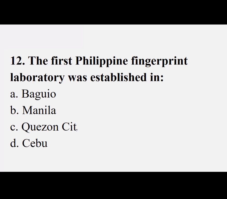 12 The first Philippine fingerprint | StudyX