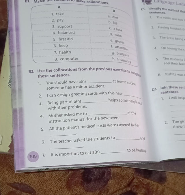 B1 Match the columns to make collocations A | StudyX