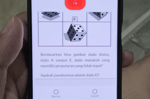 Berdasarkan lima gambar dadu diatas dadu A | StudyX