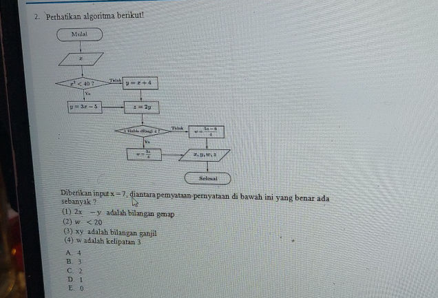 2 Perhatikan algoritma berikut Gambar | StudyX