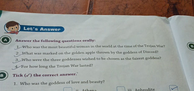 A Answer the following questions orally 1 | StudyX