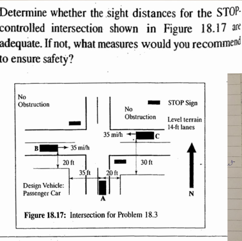 Determine whether the sight distances for | StudyX