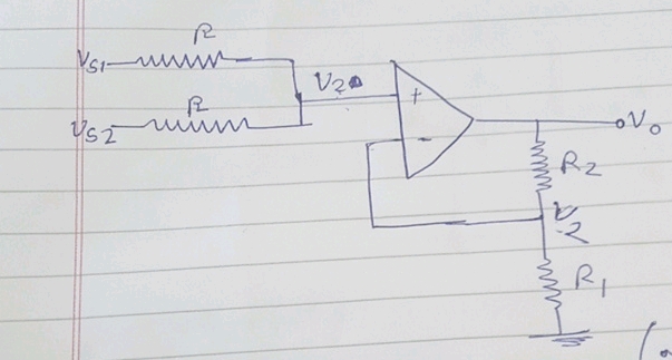 The image contains a handwritten circuit | StudyX
