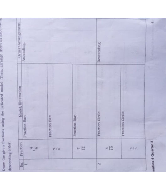 Draw the given fractions using the indicated | StudyX