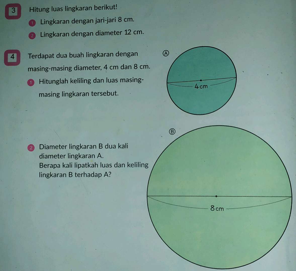 3 Hitung luas lingkaran berikut 1 Lingkaran | StudyX