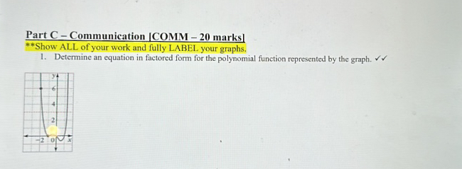 Part C - Communication COMM - 20 marks Show | StudyX