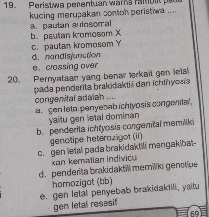 19 Peristiwa penentuan warna rambut pada | StudyX