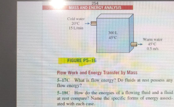 5-17C What is flow energy Do fluids at rest | StudyX