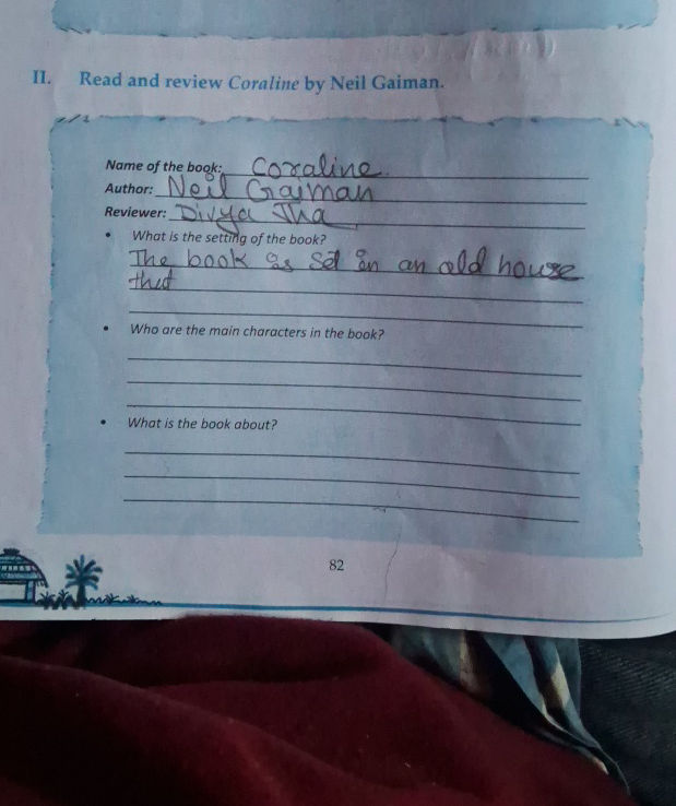 II Read and review Coraline by Neil Gaiman | StudyX