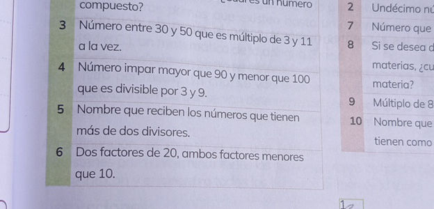 3 Nmero entre 30 y 50 que es mltiplo de 3 y | StudyX
