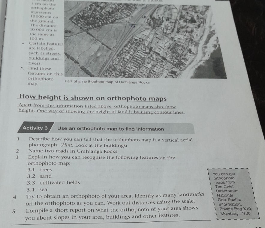Activity 3 Use an orthophoto map to find