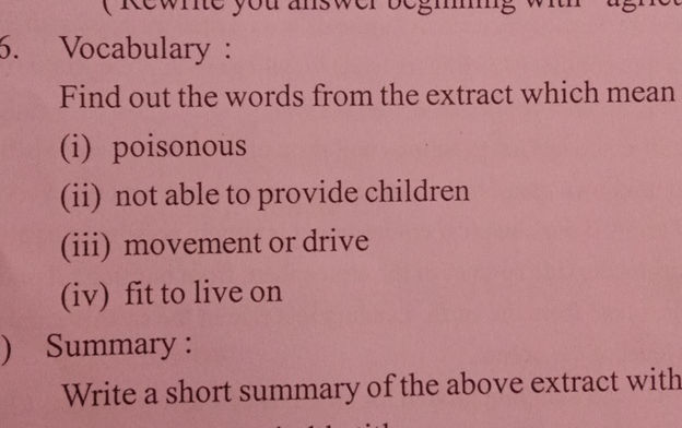 5 Vocabulary Find out the words from the