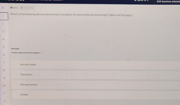 Which of the following devices laid the | StudyX