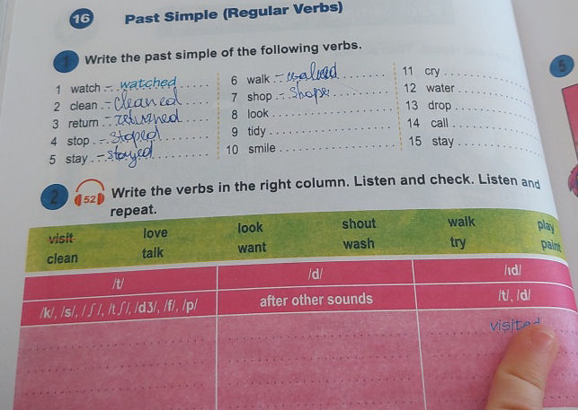 16 Past Simple (Regular Verbs) Write the | StudyX