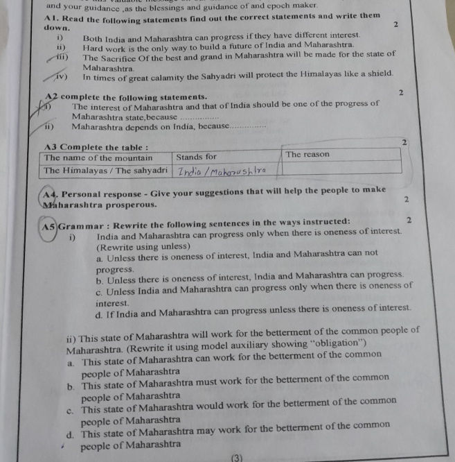 A1 Read the following statements find out | StudyX