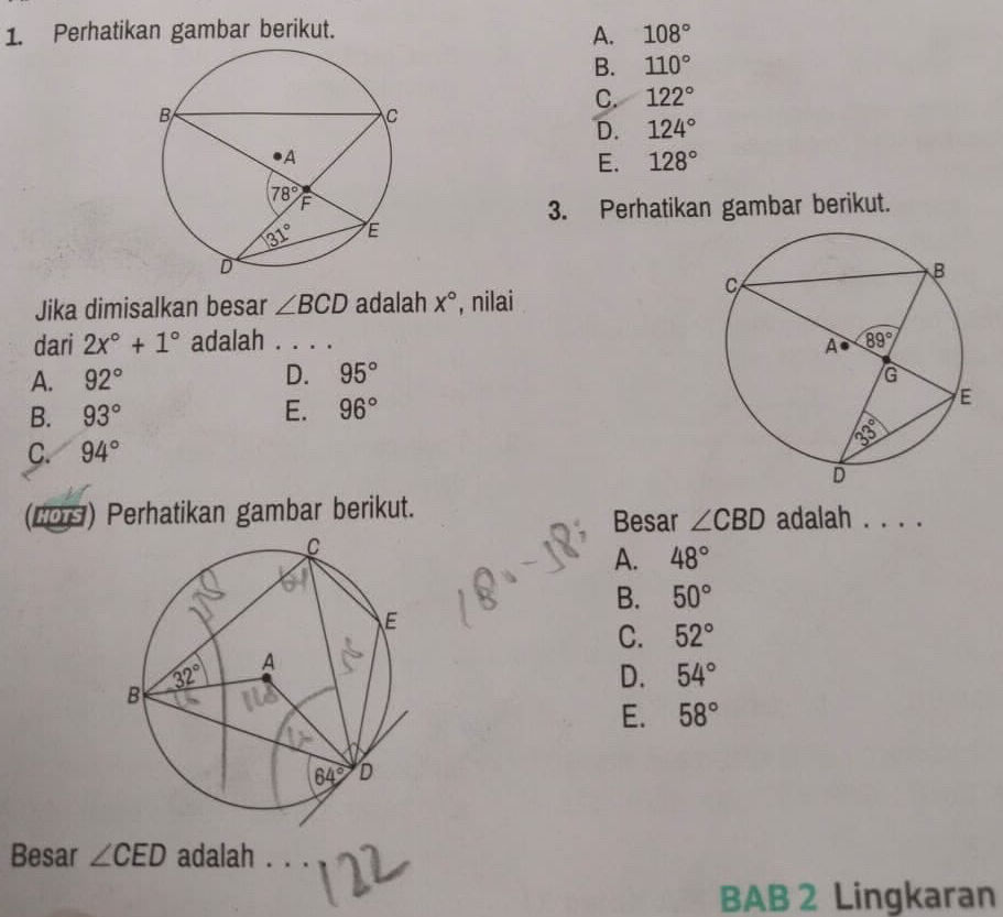 1 Perhatikan gambar berikut B C A 78F E D 31 | StudyX