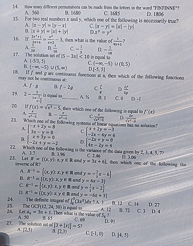 14 How many different permutations can be | StudyX