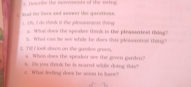 3 Describe the movements of the swing Read | StudyX