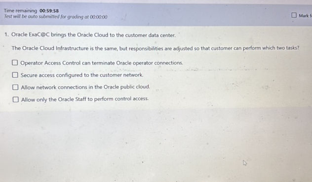 1 Oracle ExaCC brings the Oracle Cloud to | StudyX