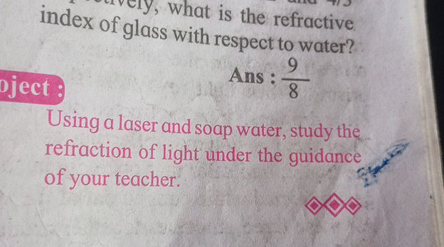 what is the refractive index of glass with | StudyX
