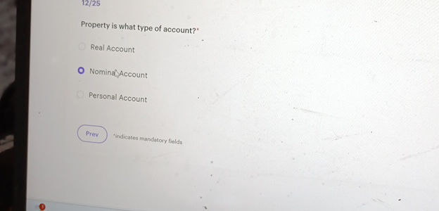 Property is what type of account Real | StudyX