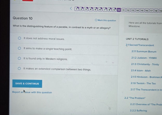 Question 10 What is the distinguishing | StudyX