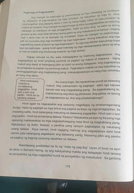 Paghusga at PagpapasiyaAng maingat na | StudyX